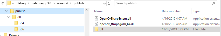 Publish only one architecture specific runtime · Issue #697 · shimat/opencvsharp · GitHub