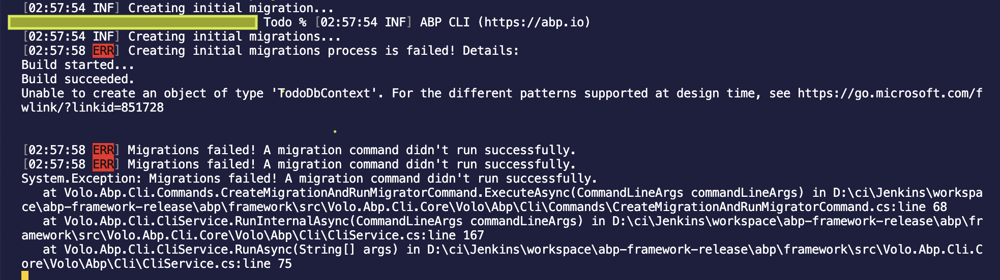 Error in Single-layered Template (migration problem ) · Issue #14237 · abpframework/abp · GitHub