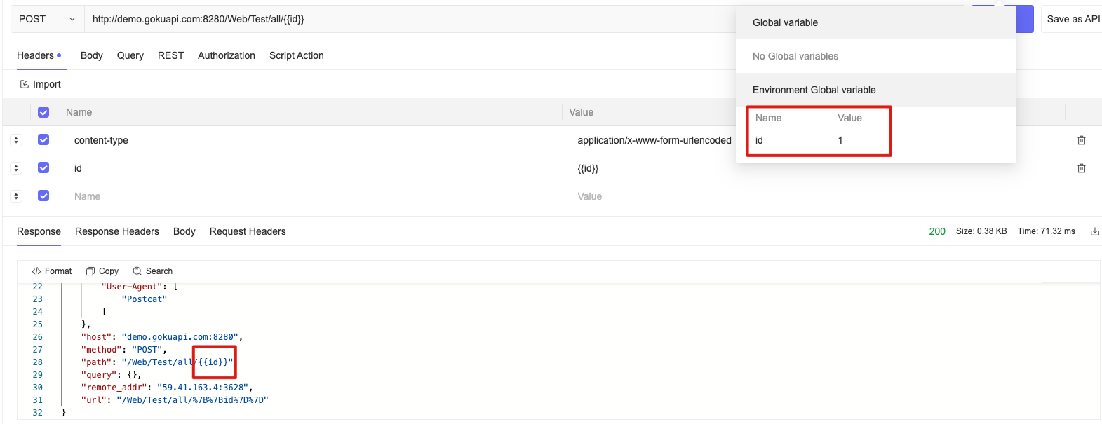 环境变量中的参数怎么无法使用 · Issue #293 · Postcatlab/postcat · GitHub