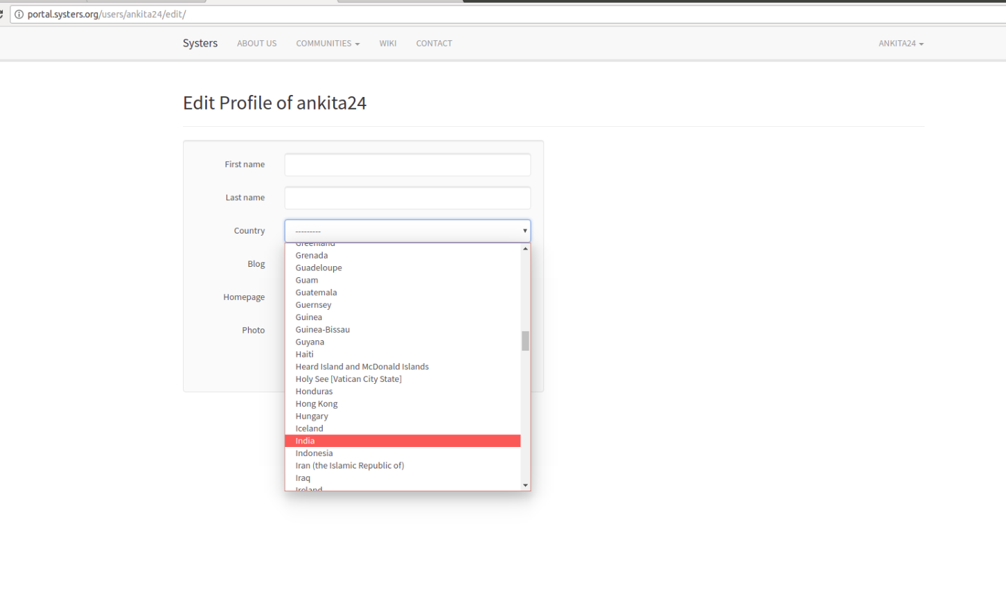Country dropdown values · Issue #211 · anitab-org/portal · GitHub