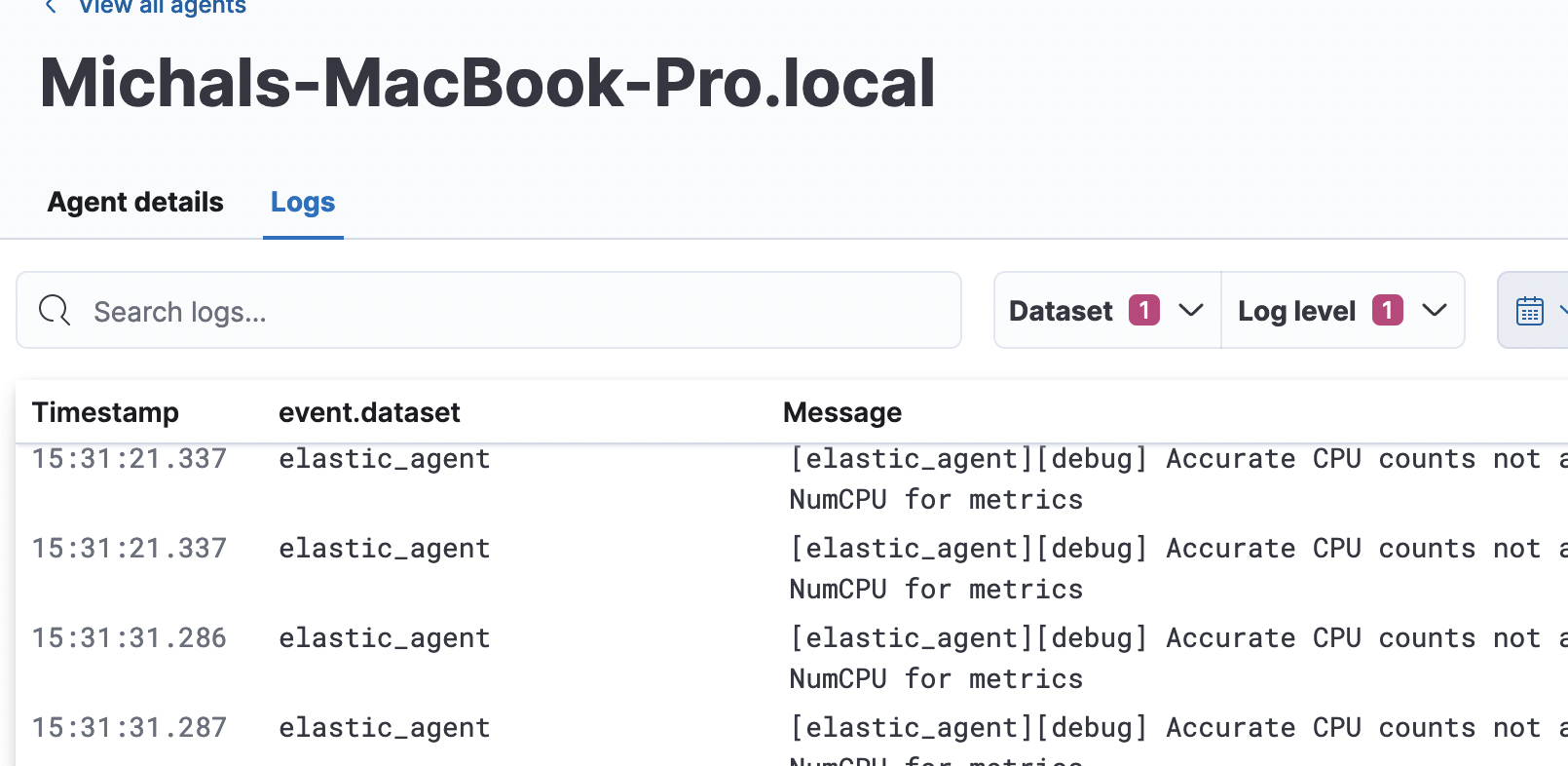 [Self-Managed]: No data under data streams tab for secondary agent installed on self-managed ...
