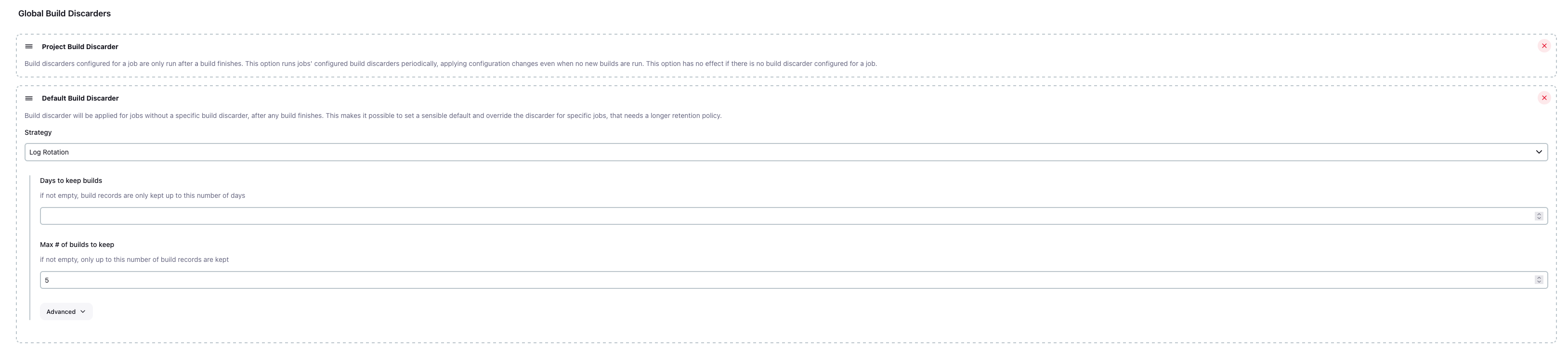 [ci.jenkins.io] Define a default build discarder policy for all jobs ...