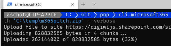 Bug report: Uploaded files have incorrect size (m365 spo file add) · Issue #2199 · pnp/cli ...