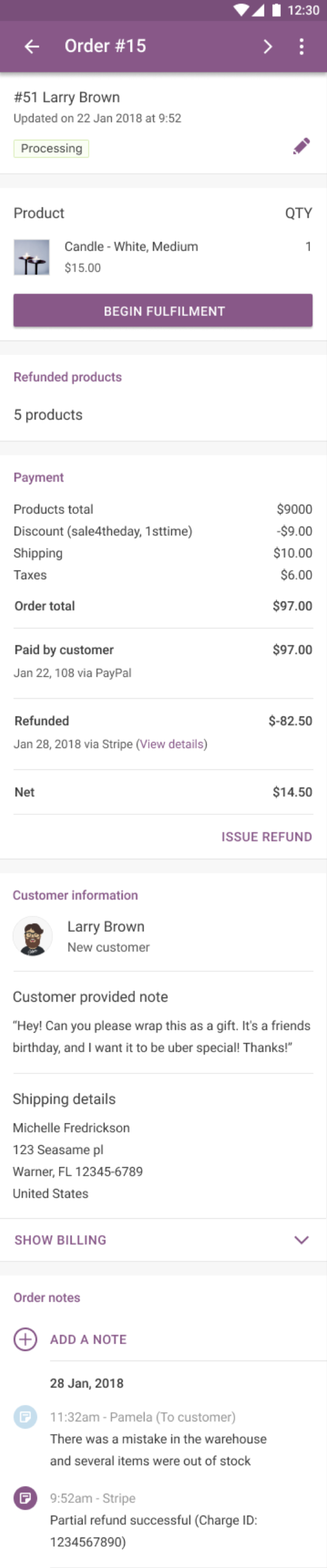 Start the refund flow · Issue #1263 · woocommerce/woocommerce-android · GitHub