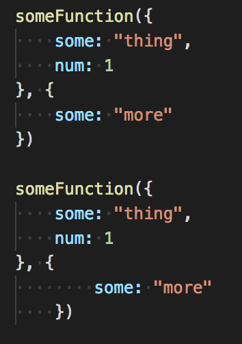 Formatting document breakes indentation for multilined parameters in functions chain · Issue ...