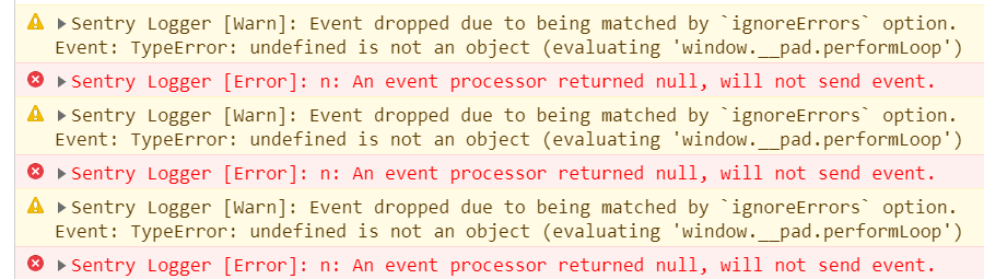 `ignoreErrors` and `beforeSend` options both cannot stop report error · Issue #3560 · getsentry ...