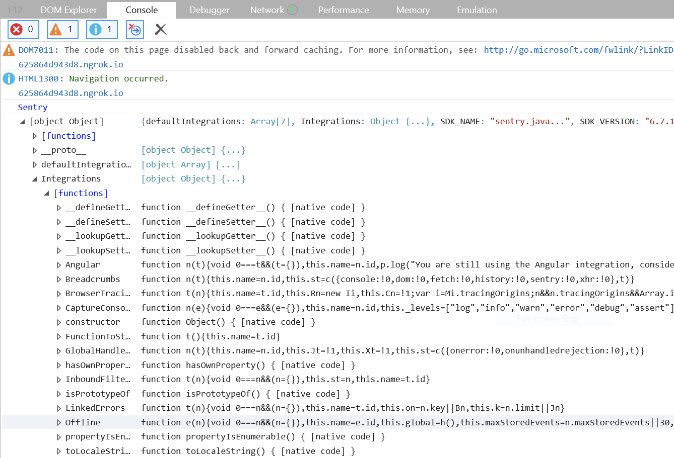Unable To Get Property Length Of Undefined Or Null Reference With 671offlineminjs In Ie11 8833