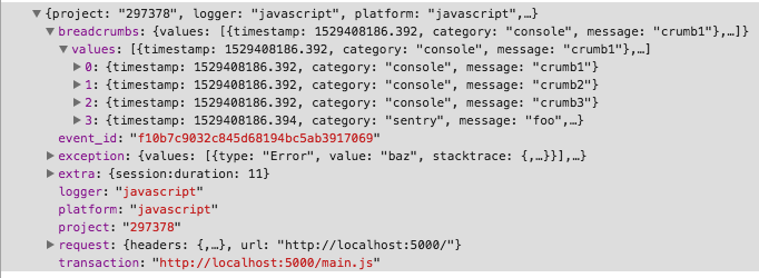 Provide An Api To Setup Default Breadcrumbs · Issue 1403 · Getsentrysentry Javascript · Github