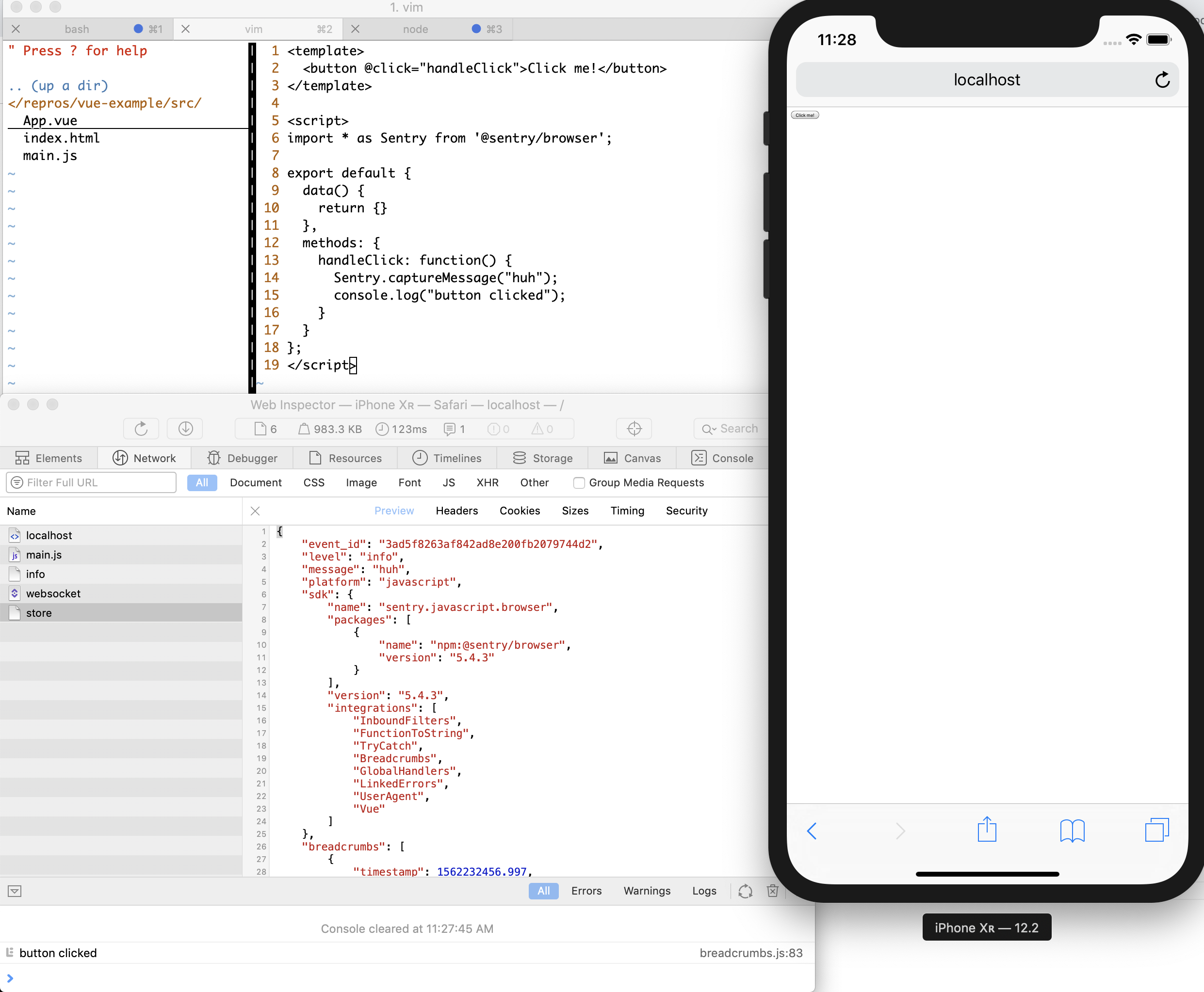 Can't working without error in iphone. · Issue #2151 · getsentry/sentry ...
