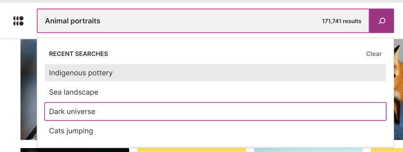 Recent Searches feature (Combobox, localstorage, and more) · Issue #479 · WordPress/openverse ...