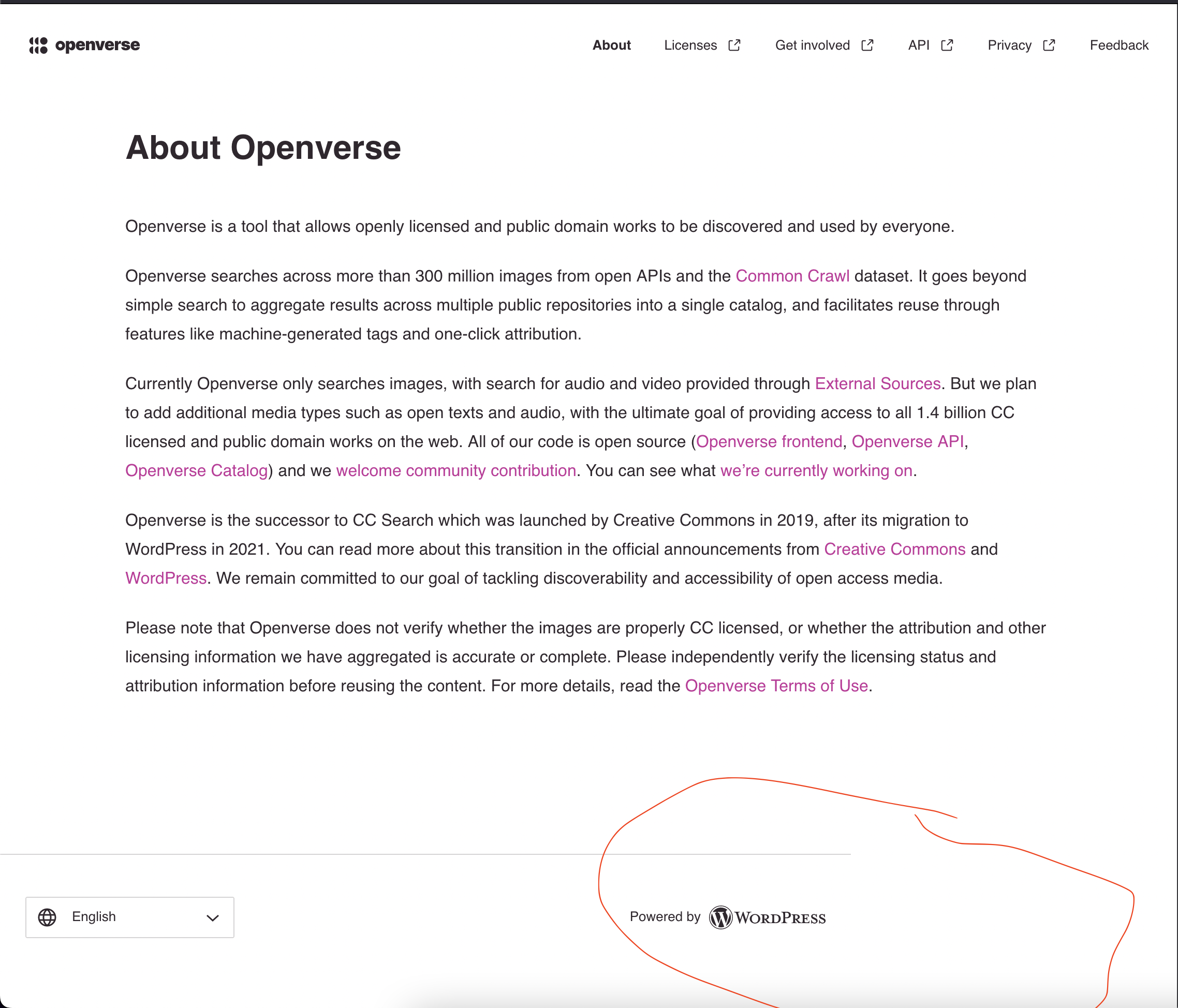 The footer width is capped on wide screens · Issue #1912 · WordPress/openverse-frontend · GitHub