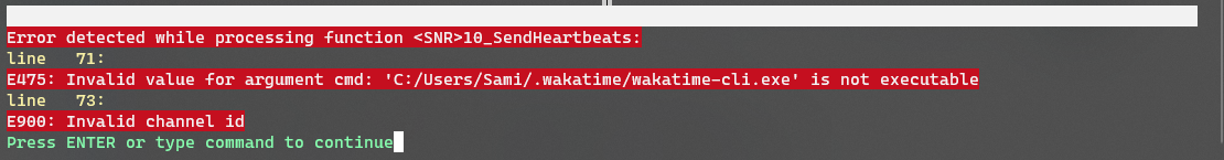 Error detected while processing function 30_SendHeartbeats: · Issue #136 · wakatime/vim-wakatime ...