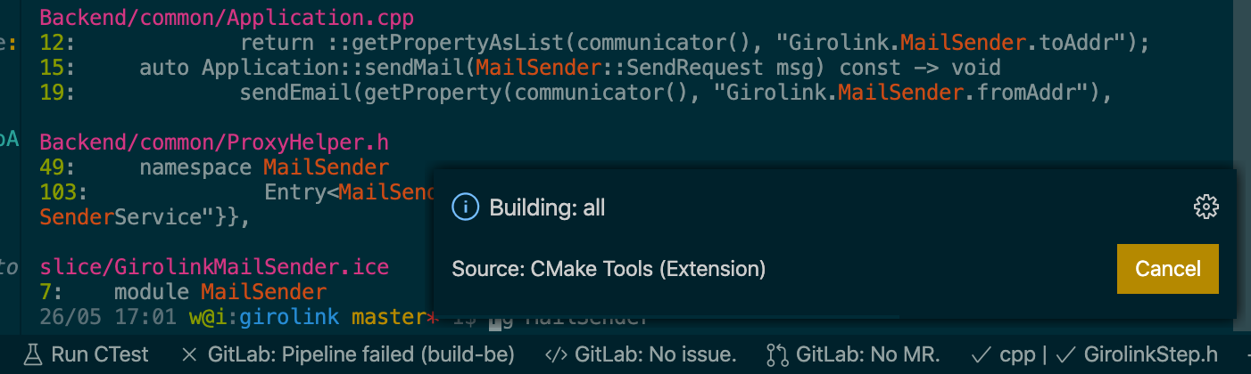 "Building" pop-up obscures the integrated terminal · Issue #1272 ...