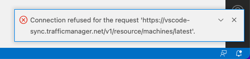 Error Seen when Syncing Settings in VS Code · Issue #162825 · microsoft ...