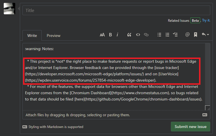The information in readme.md and the bug reporting template are wrong. · Issue #666 ...