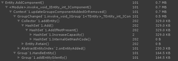 the Unity3D GC problem when I add many entites and components. · Issue ...