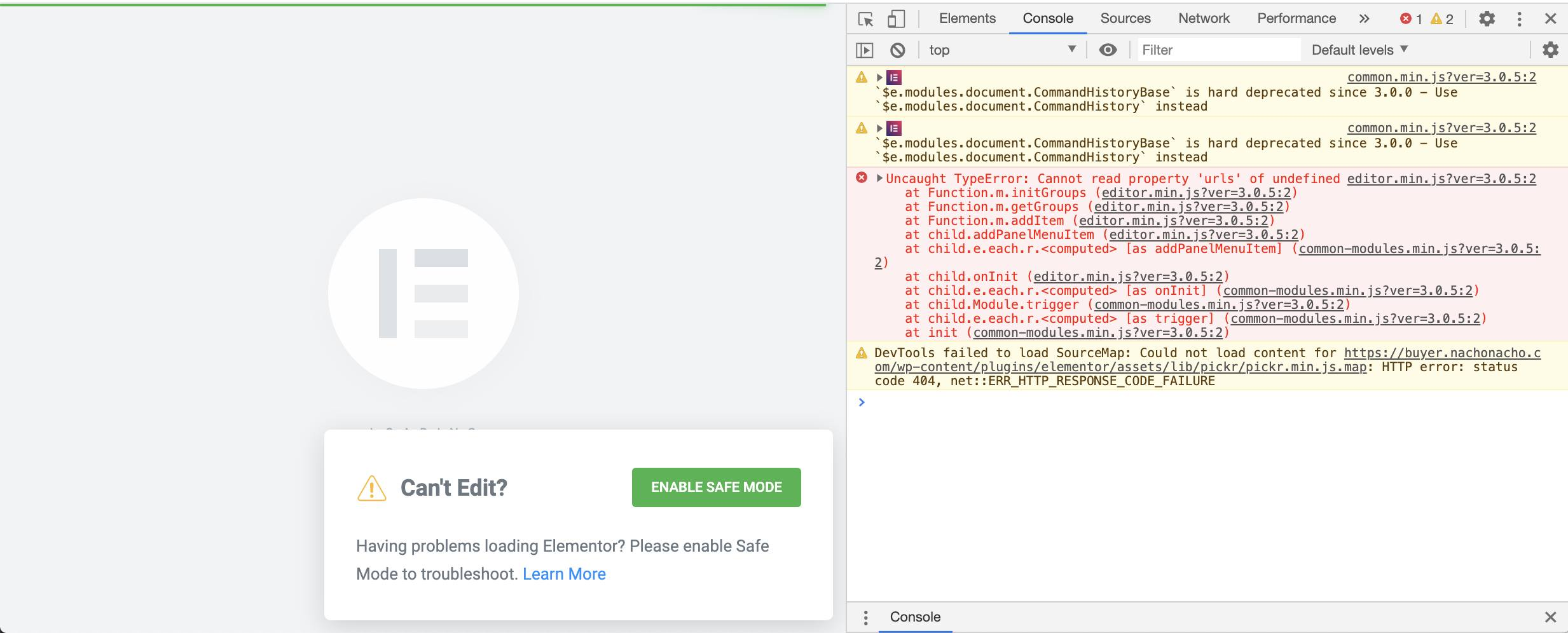 Elementor Not Loading At All Unable To Open Editor Issue 12362 Elementor elementor GitHub