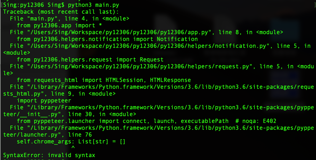 self.chrome_args: List[str] = [] ^ SyntaxError: invalid syntax · Issue #284 · pjialin/py12306 ...