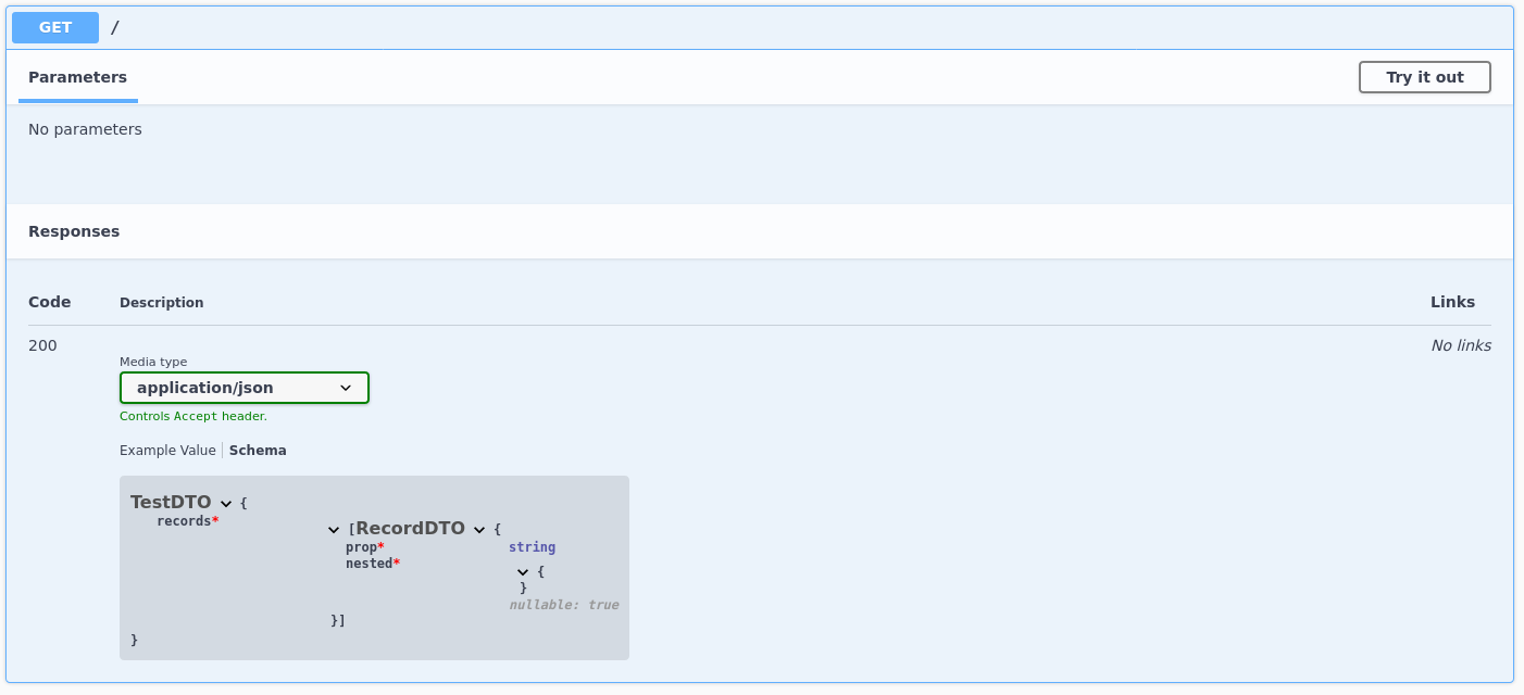 openapi does not display nullable schemas · Issue #1211 · nestjs/swagger · GitHub