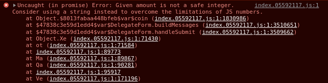 Error: Given amount is not a safe integer · Issue #410 · eco-stake/restake · GitHub
