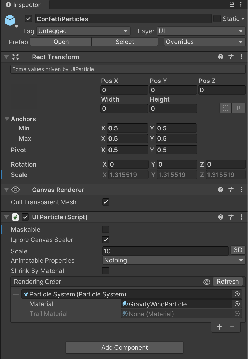 Particles not being shown on a built masOS player, but work in Unity ...