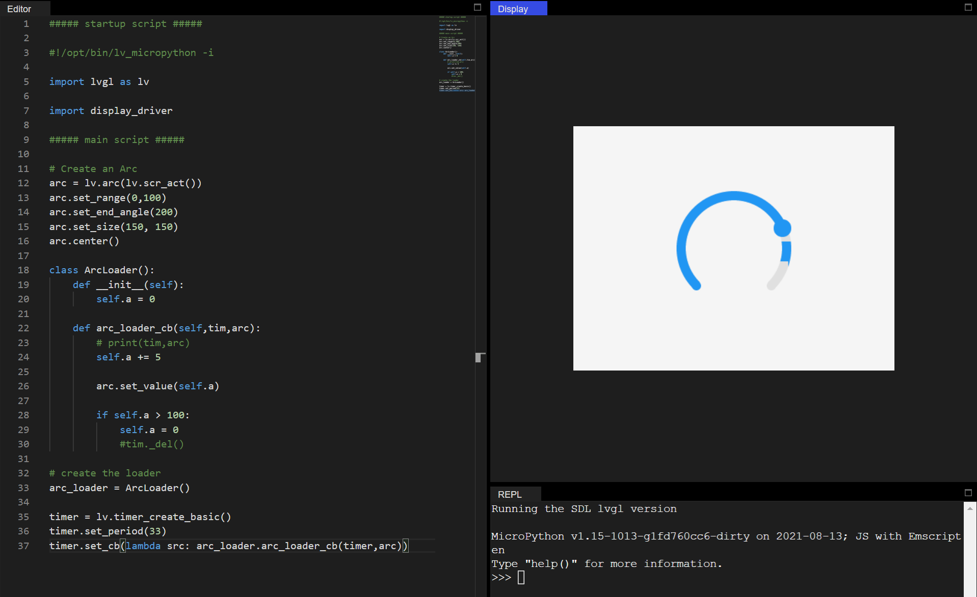 Arc widget does not draw properly after a full revolution · Issue #2490 · lvgl/lvgl · GitHub