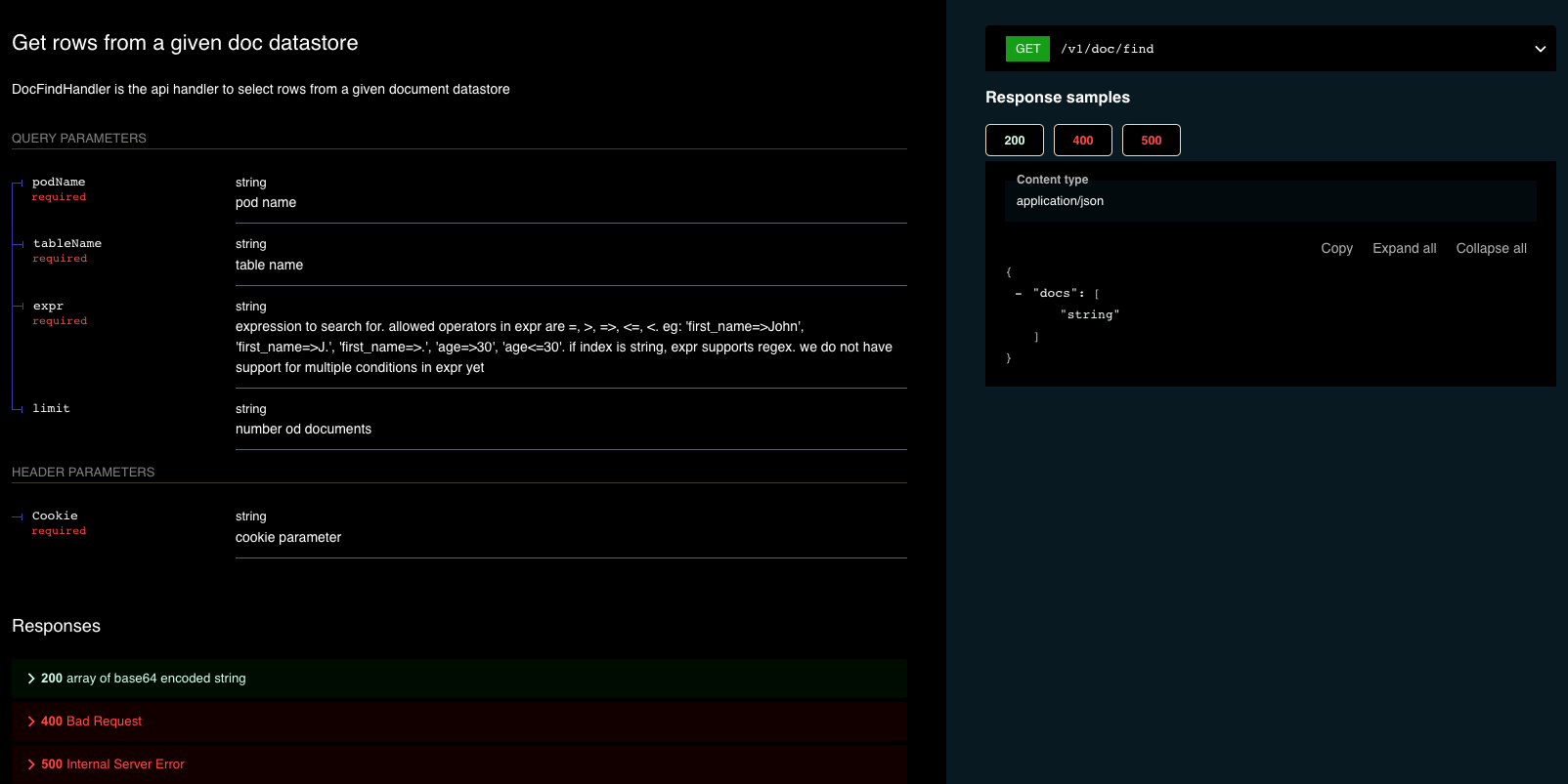 response from `/v1/doc/find` · Issue #396 · fairDataSociety/fairOS-dfs · GitHub