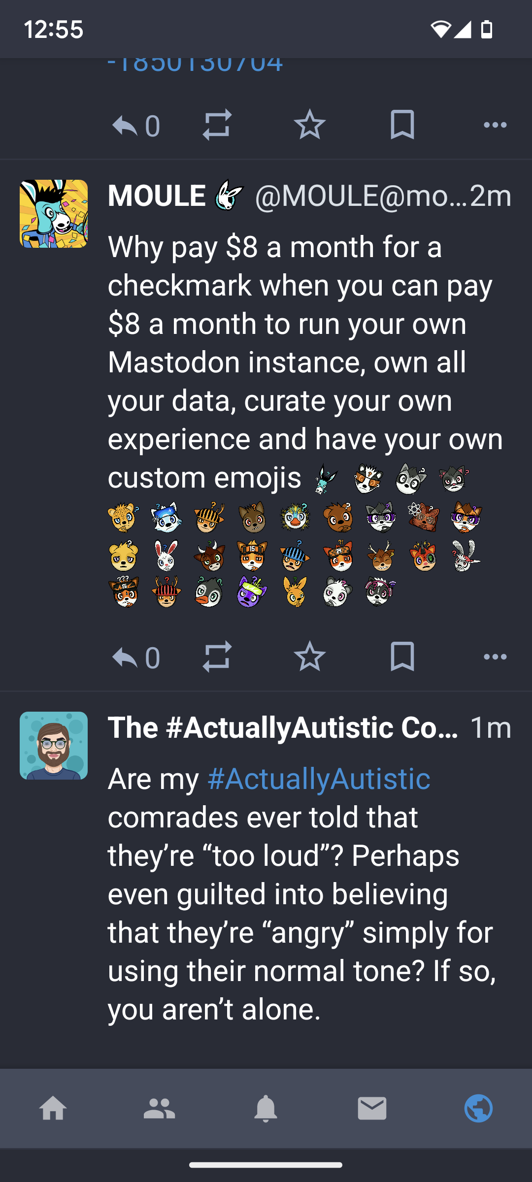 Custom emojis not always rendered in thread view. · Issue #3330 · tuskyapp/Tusky · GitHub