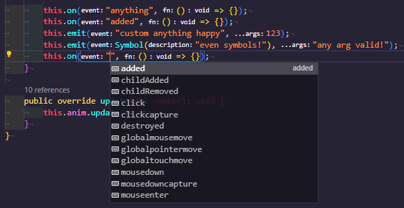 PIXI-v7 `DisplayObject.on(...)` typing not allow to dispatch custom event · Issue #8957 · pixijs ...