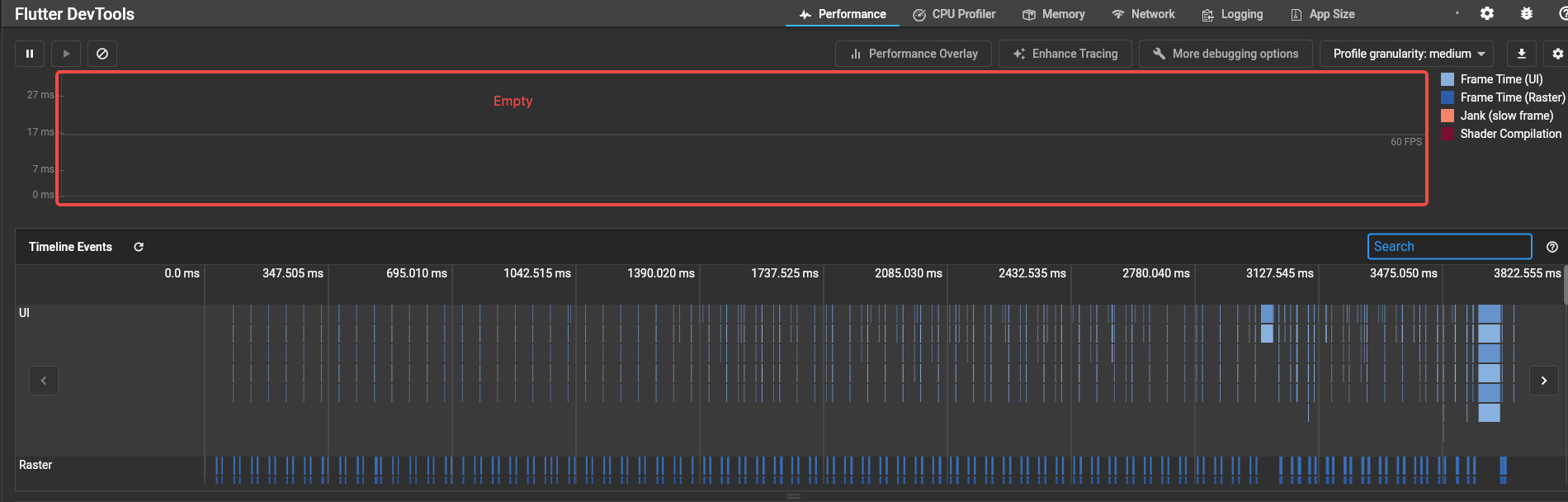 Flutter Devtools Performance Tab Frame Chart Is Not Show Up · Issue 5642 · Flutter Devtools