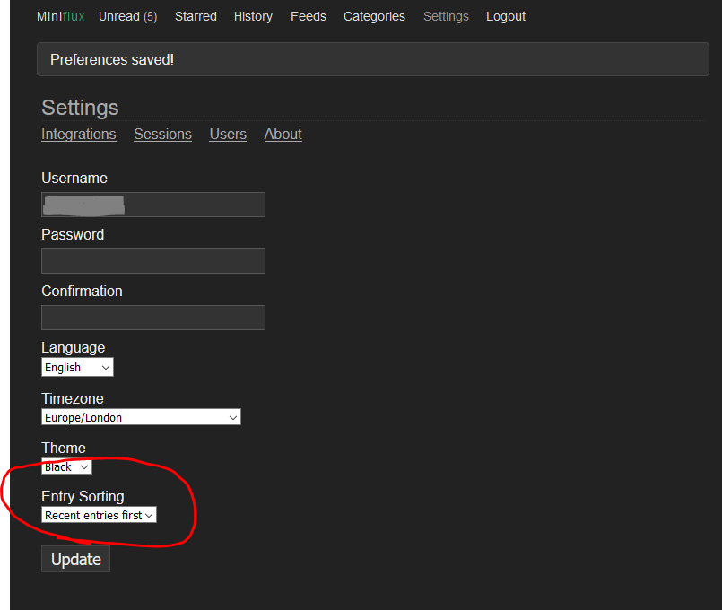 Reverse history order (or go to last button) · Issue #141 · miniflux/v2 · GitHub