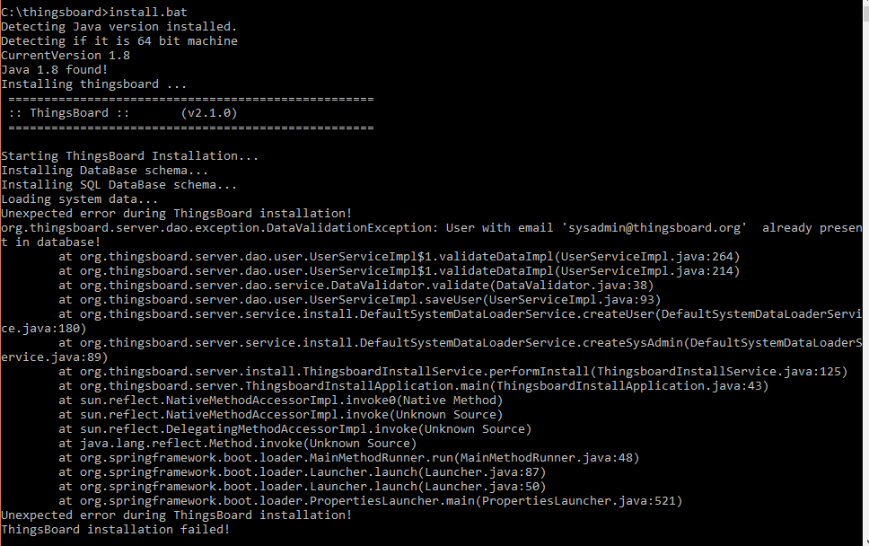 thingsboard service is not recognized by windows 10 · Issue #1042 · thingsboard/thingsboard · GitHub