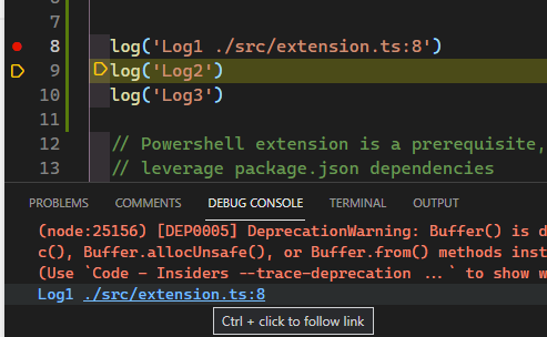 Allow specifying the link in debug console · Issue #129405 · microsoft ...