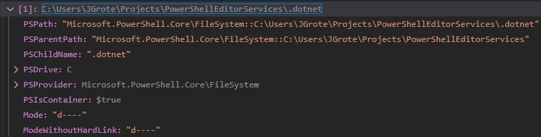 Regression: Most of FileInfo object properties is missing in debug view · Issue #1649 ...