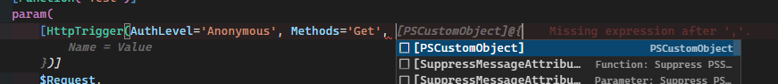 Attribute Parameters only autocomplete when a hint is supplied · Issue #1765 · PowerShell ...