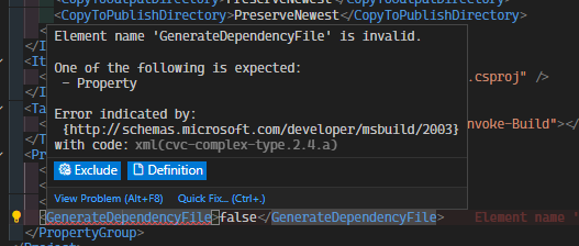 Bug Generatedependencyfile And Publishdir Missing From Msbuild Commontypes Xsd · Issue 8676