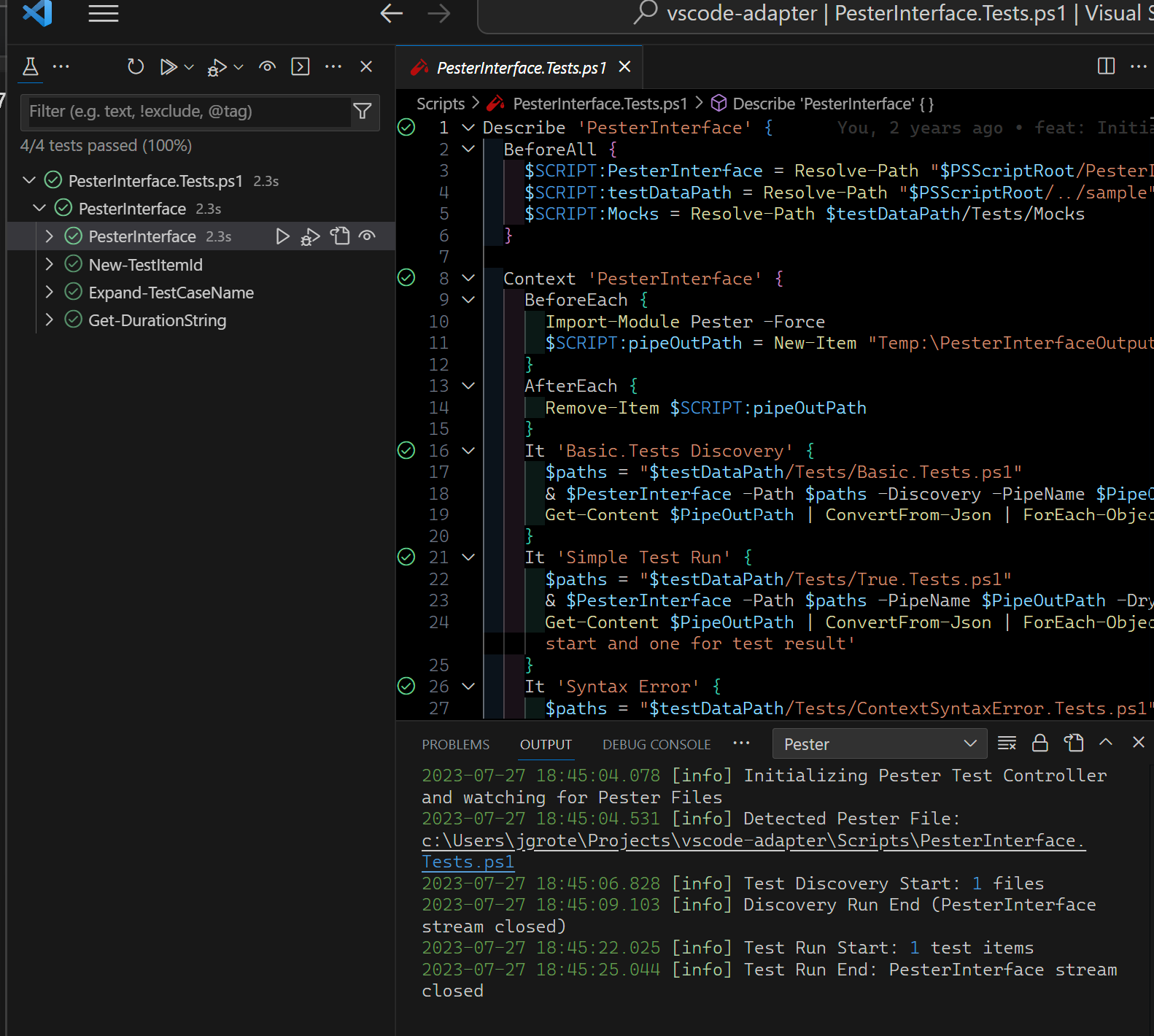 Import-PrivateModule : ハッシュ リテラルが不完全です。 · Issue #167 · pester/vscode-adapter · GitHub