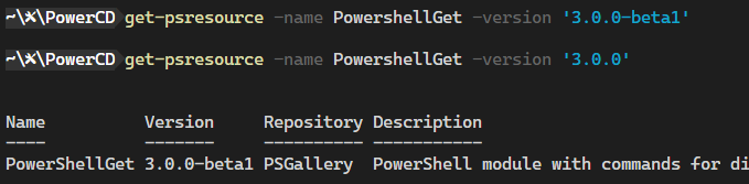 Get-PSResource doesn't support prerelease tags · Issue #117 · PowerShell/PSResourceGet · GitHub