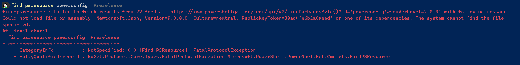 [5.1 Compatibility] Failed to Fetch Results: Include Newtonsoft.Json · Issue #122 · PowerShell ...