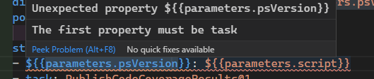 Parameters In Mainentry Pipeline Yml Give Warnings · Issue 312 · Microsoftazure Pipelines