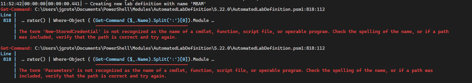Cleanup $PSDefaultParameterValues fails if DefaultParameterValues exist but related commands don ...