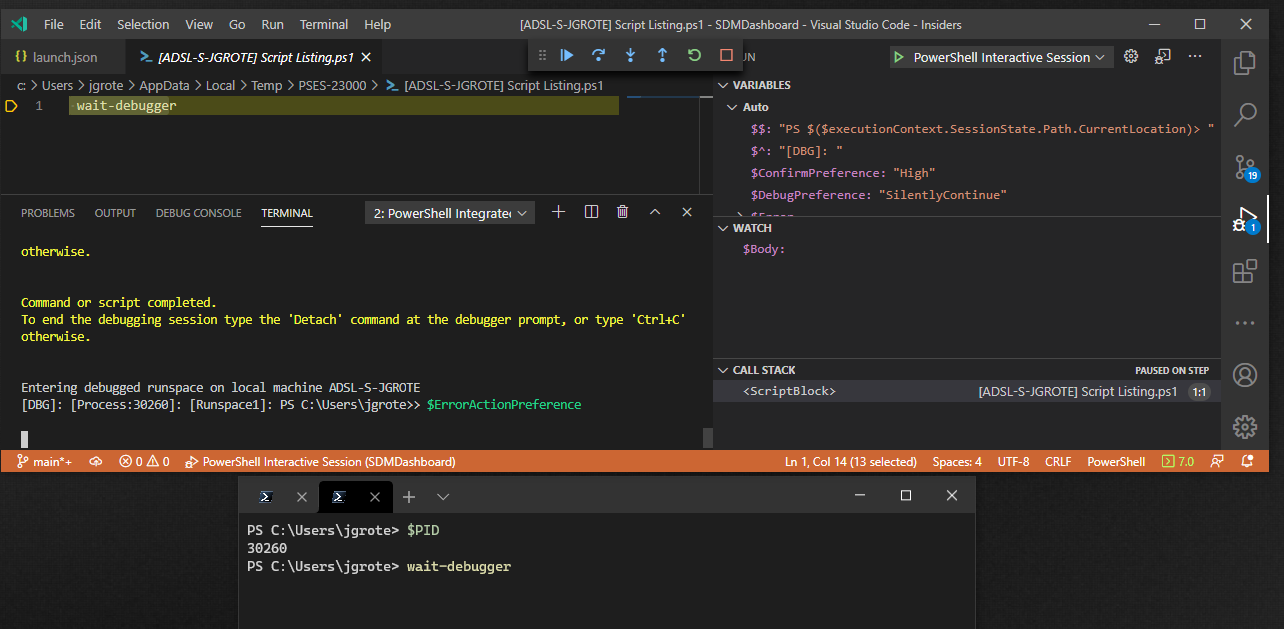 Integrated Console Hangs When Debugging Runspaces · Issue 3008 · Powershellvscode Powershell