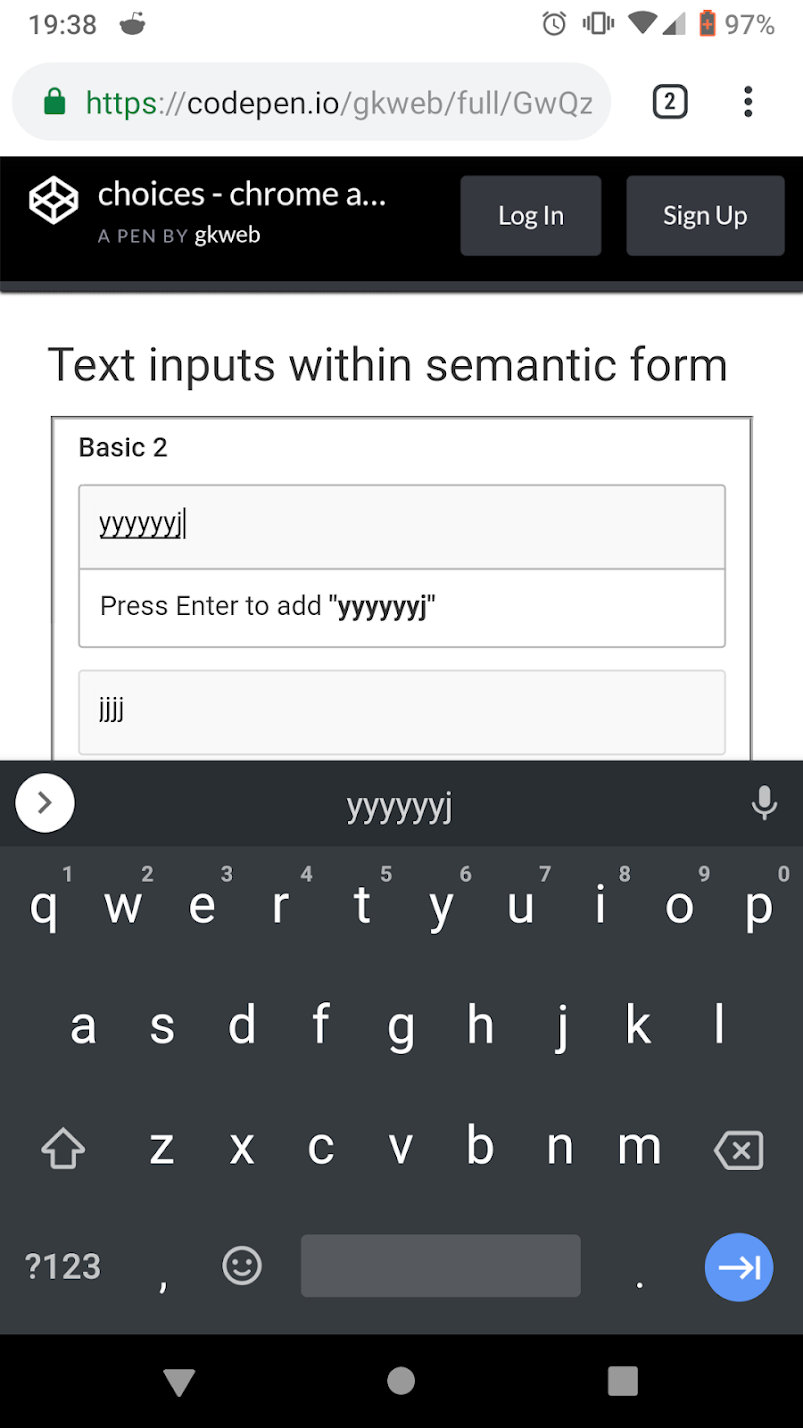 Enter broken and won't fire for multiple instances - Chrome Android / Pixel · Issue #468 ...