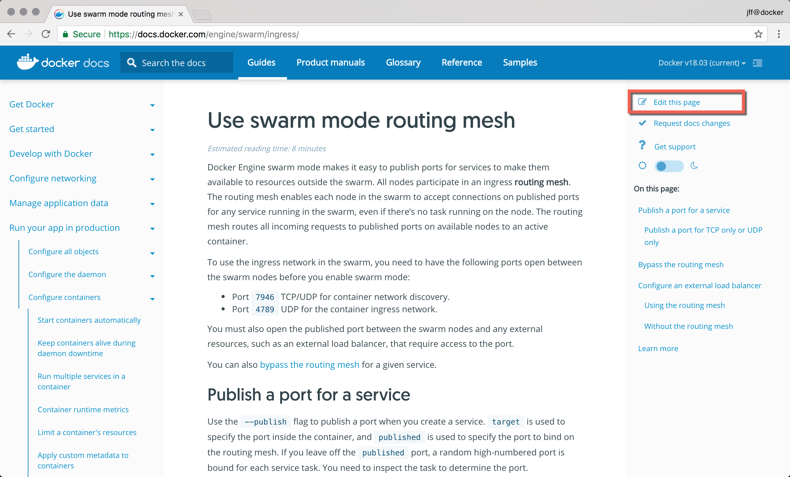 Target and published port terms mixed in `Bypass the routing mesh` section. · Issue #6298 ...