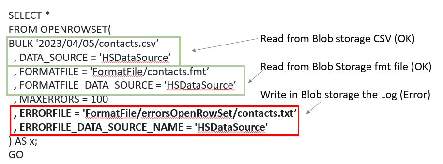 BULK Error handling options on Azure · Issue #8813 · MicrosoftDocs/sql-docs · GitHub