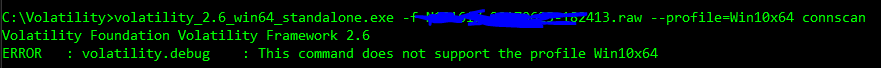 Win10x64 sockscan,connscan plugins · Issue #444 · volatilityfoundation/volatility · GitHub