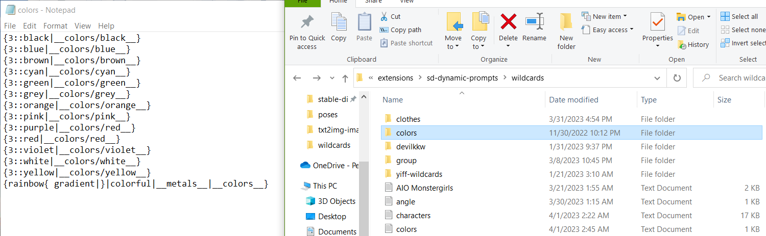 Nested Wildcards aren't triggering · Issue #368 · adieyal/sd-dynamic-prompts · GitHub