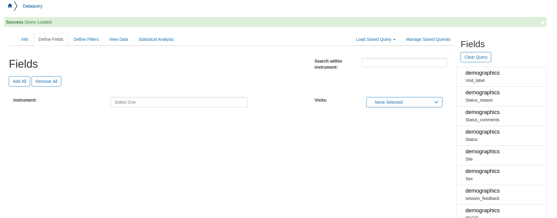 Dataquery Load Saved Query Not Working · Issue 5502 · Acesloris · Github