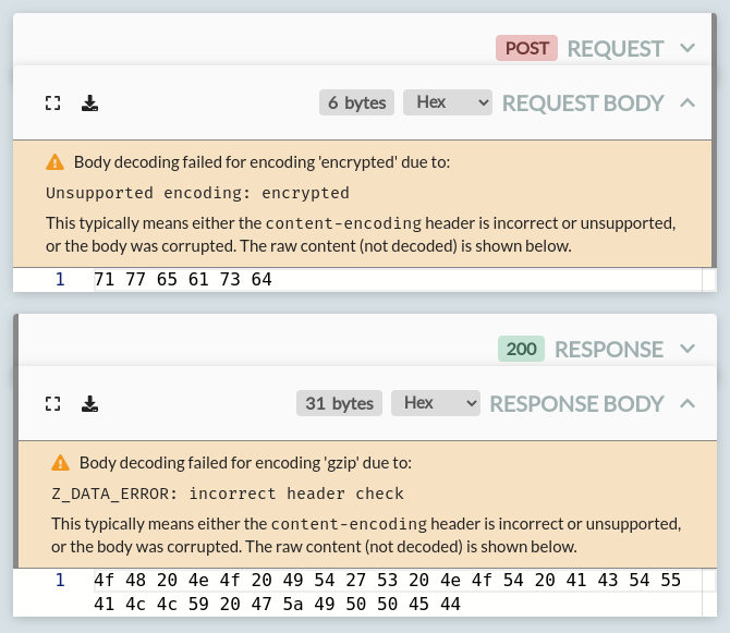 Provide feedback when body decoding fails · Issue #230 · httptoolkit/httptoolkit · GitHub