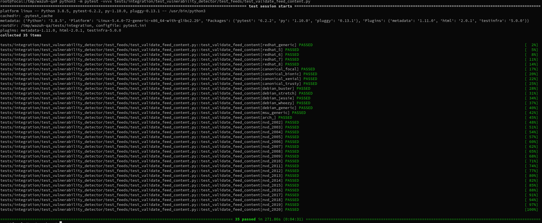 Integration Tests For Vulnerability Detector Arch Linux Support · Issue 1119 · Wazuhwazuh Qa